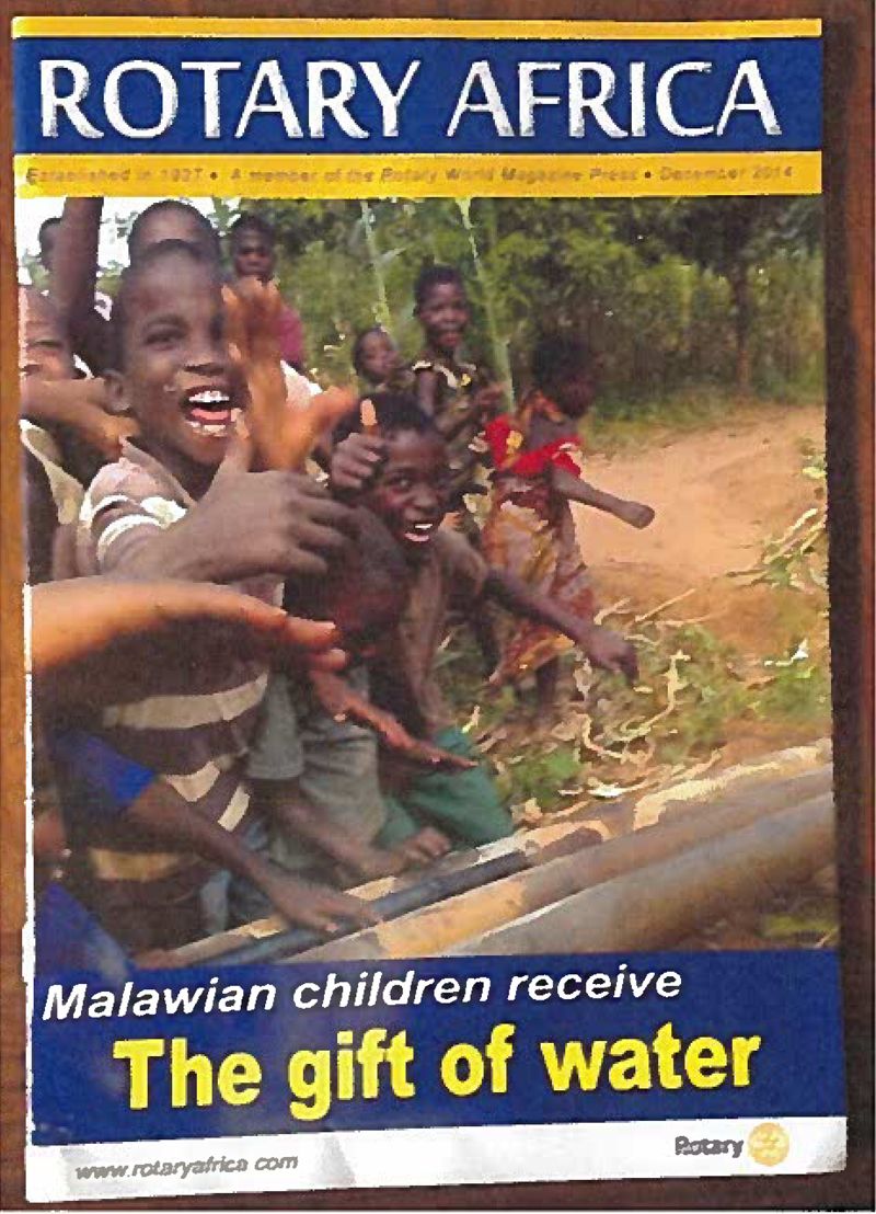 Clean Water Provided by the Rotary Club of Joliet